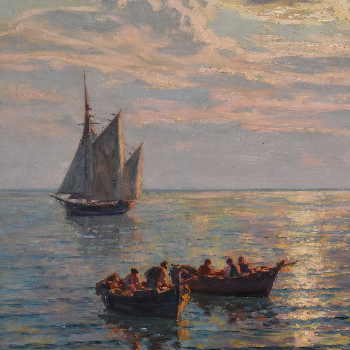 Charles Louis Eugène Signoret, Marine Seascape, Late 19th Century, Oil ...