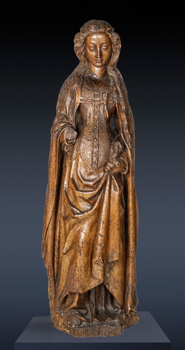 Saint Catherine of the Lower Rhine, 15th Century, Beech for sale at Pamono