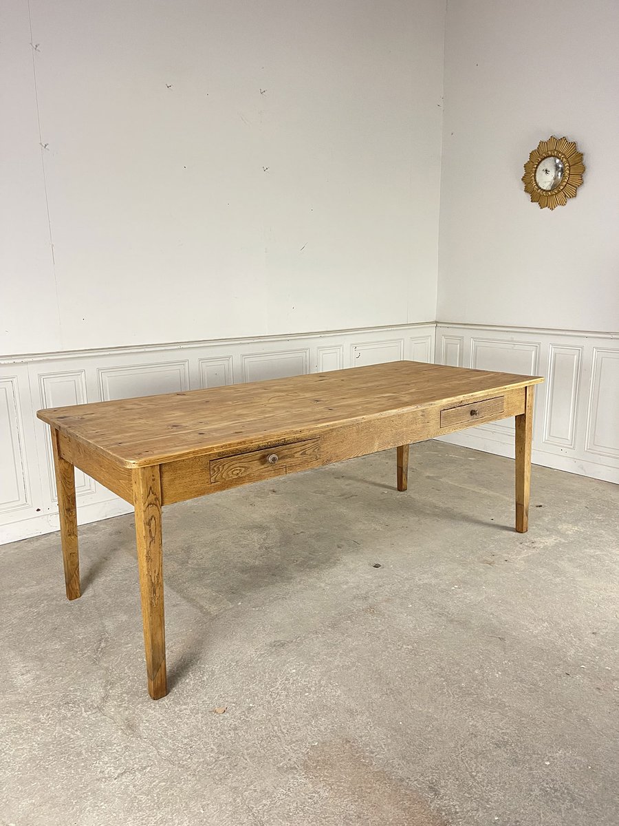 Vintage Farmhouse Table in Pine and Oak, 1920 for sale at Pamono