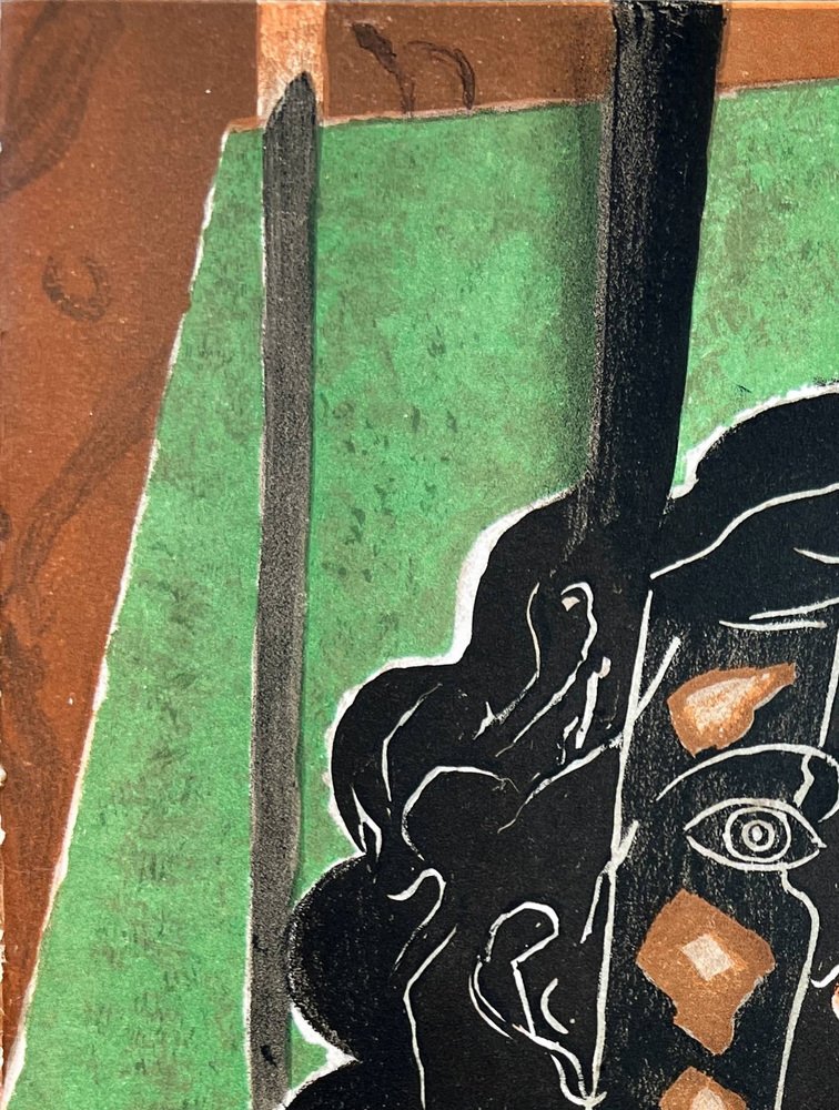Georges Braque, Cubist Portrait, 1939, Lithograph for sale at Pamono