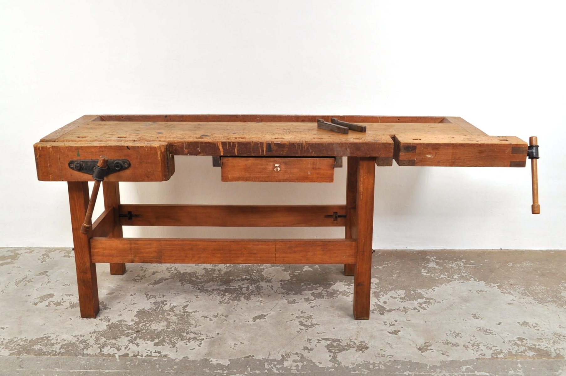 Vintage Carpenters Workbench in Beech from Nooitgedagt, 1950s for sale ...