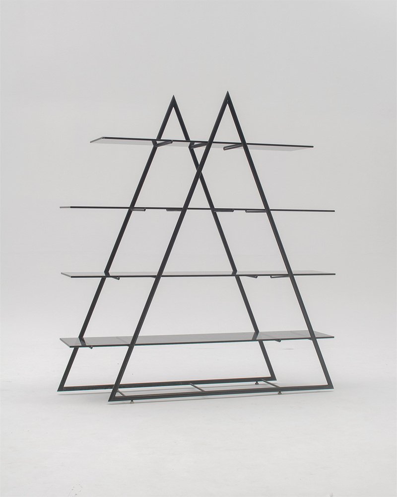 Mid-Century Modern Bauhaus Triangular Shelving Unit, 1970s for sale at Pamono