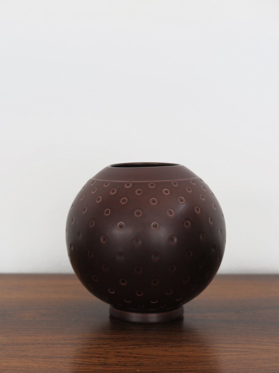 Skandinavische Keramikvase aus Aluminia Marselis Serie von Nils ...