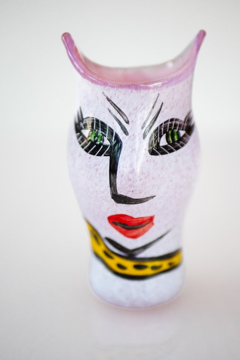 Vintage Miniature Glass Vase by Ulrika Hydman-Vallien for Kosta, 1980s ...