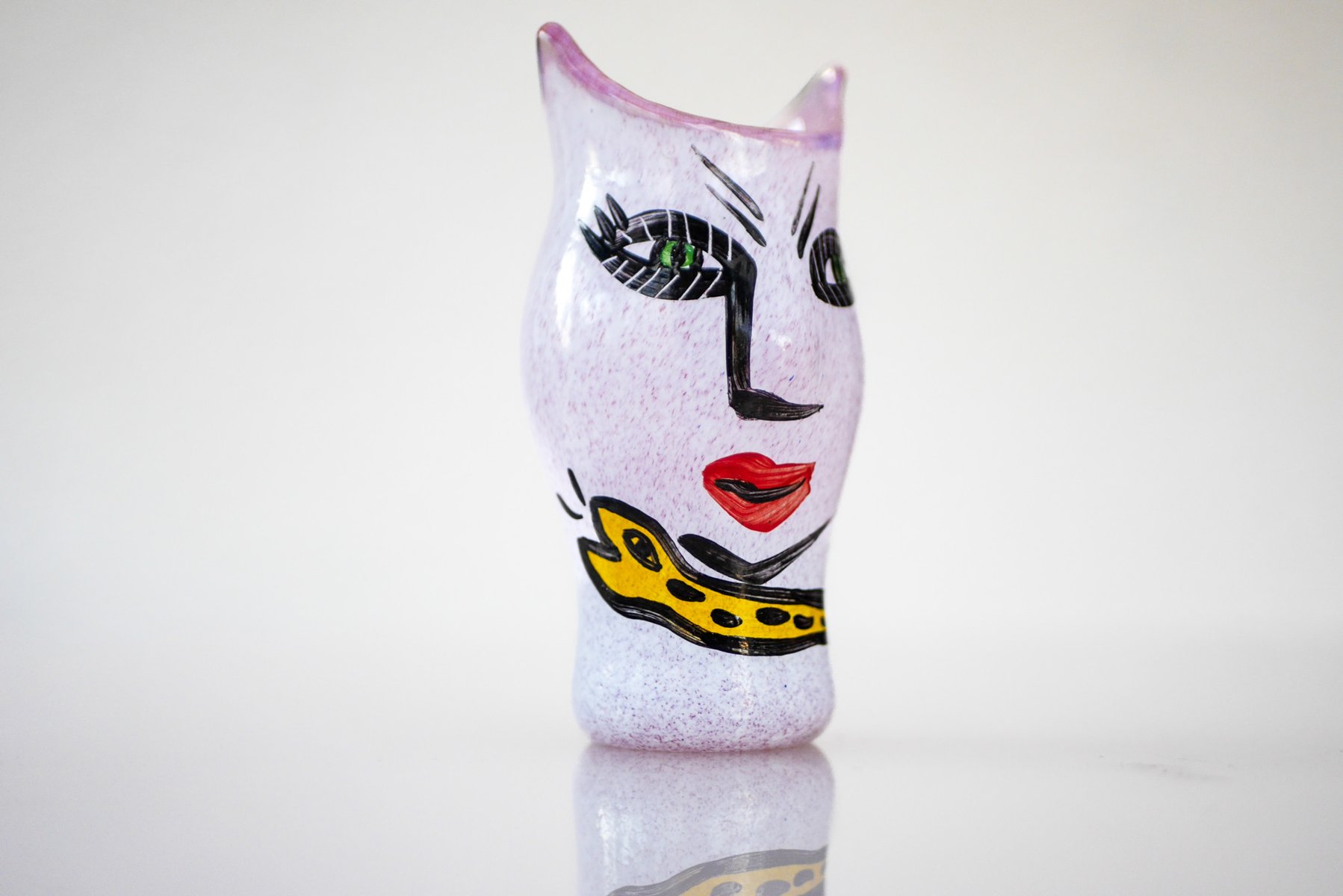 Vintage Miniature Glass Vase by Ulrika Hydman-Vallien for Kosta, 1980s ...
