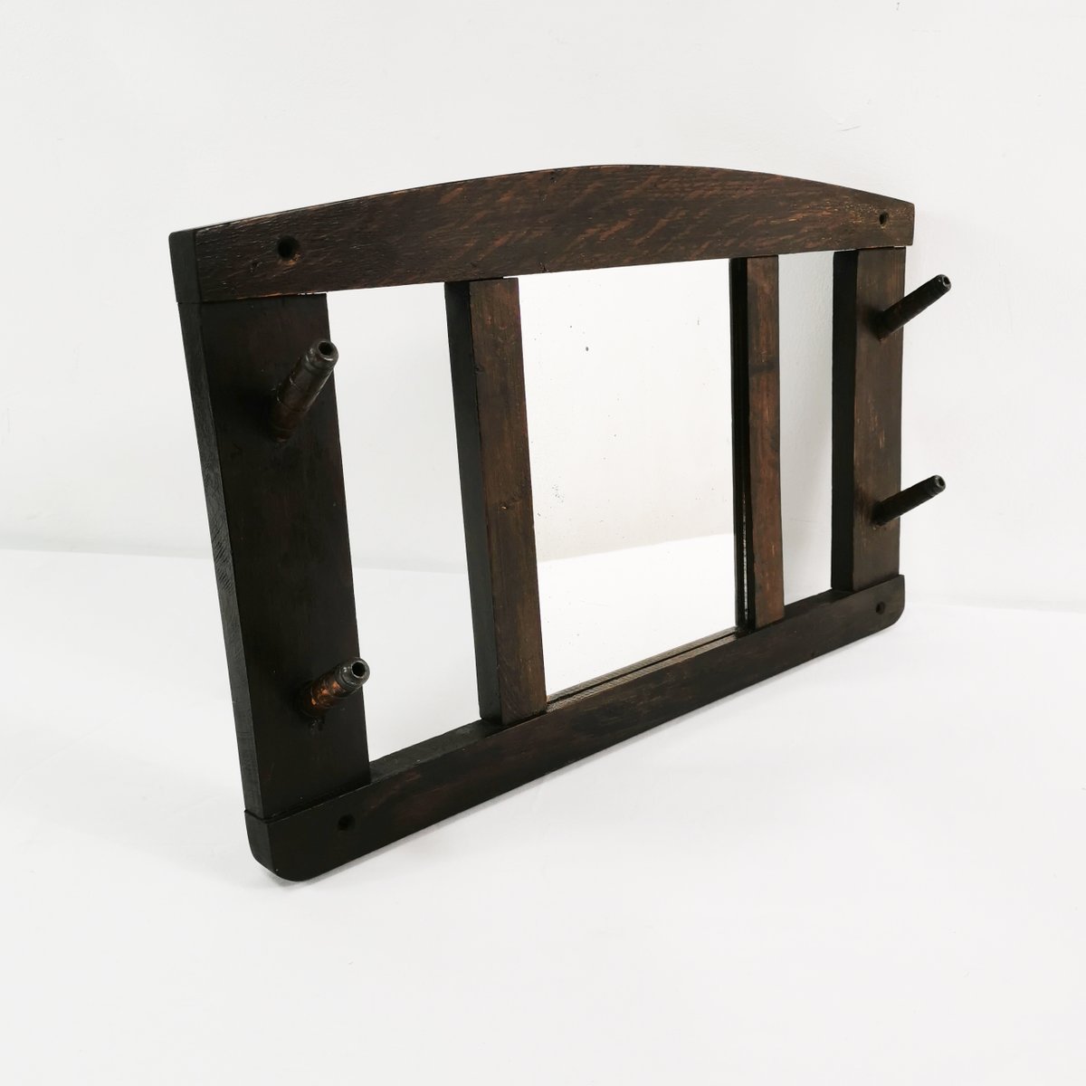Art Deco Wall Hanger with Mirror, Denmark, 1930s for sale at Pamono