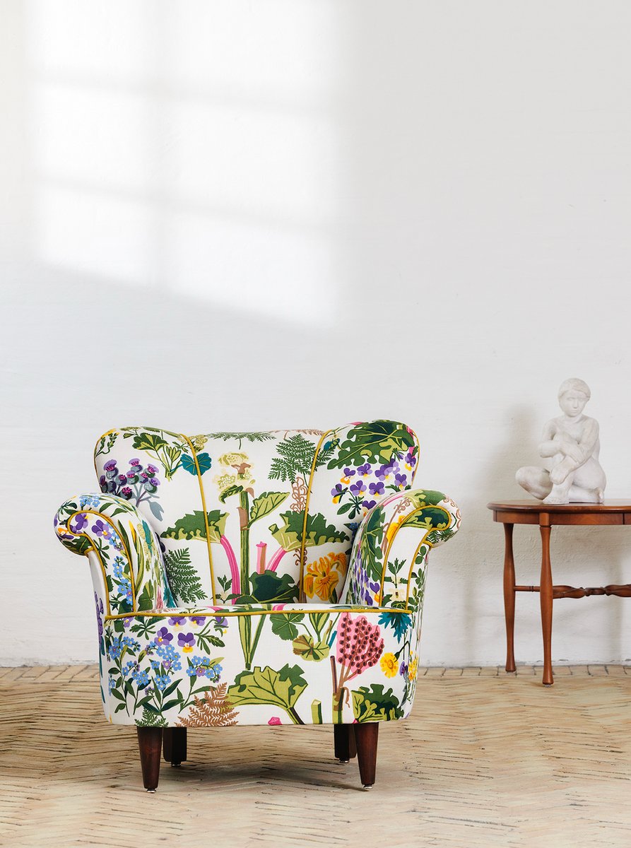 Large Armchair with Upholstery from Gocken Jobs, 1950s for sale at Pamono