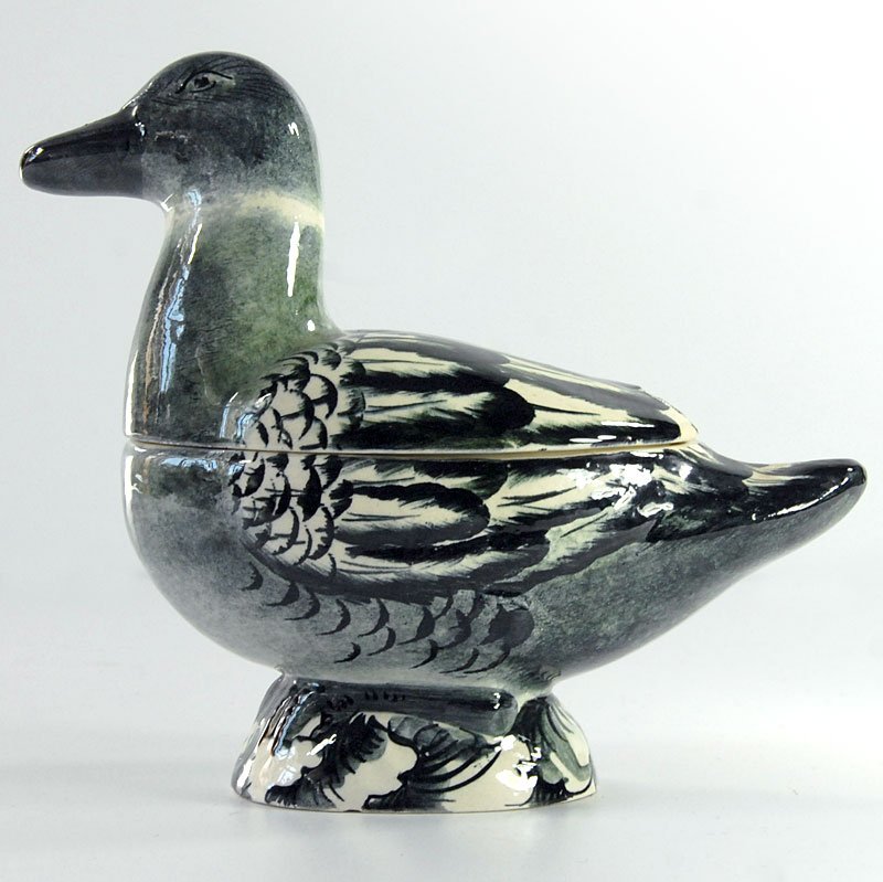 Italian Handpainted Ceramic Duck Lidded Container, 1960s-1970s for sale ...