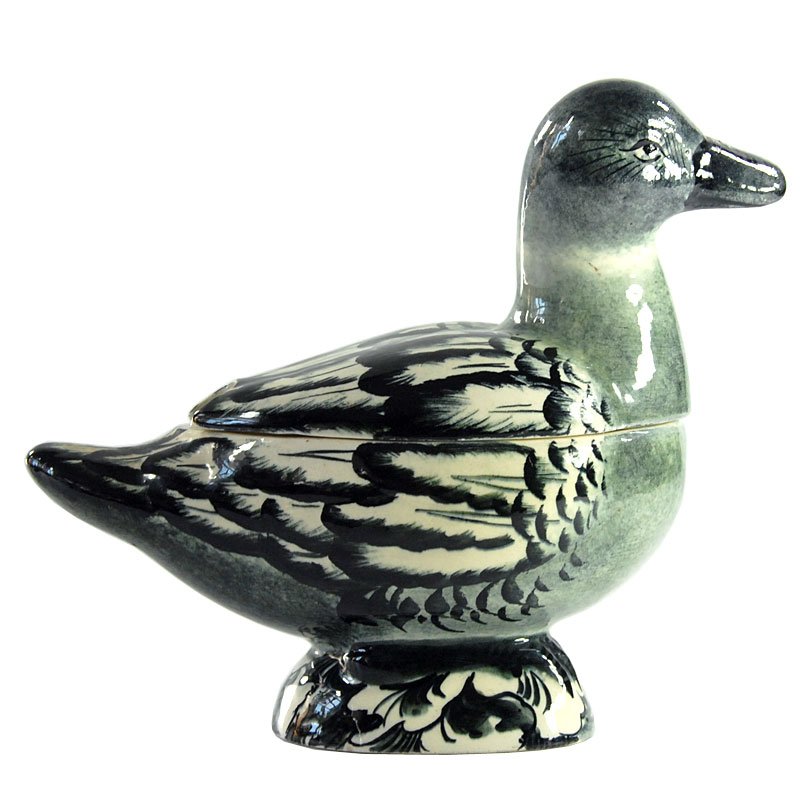 Italian Handpainted Ceramic Duck Lidded Container, 1960s-1970s for sale ...