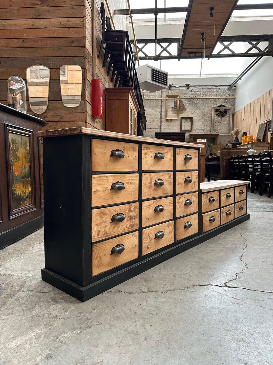 Asymmetrical Shop Counter with Drawers for sale at Pamono
