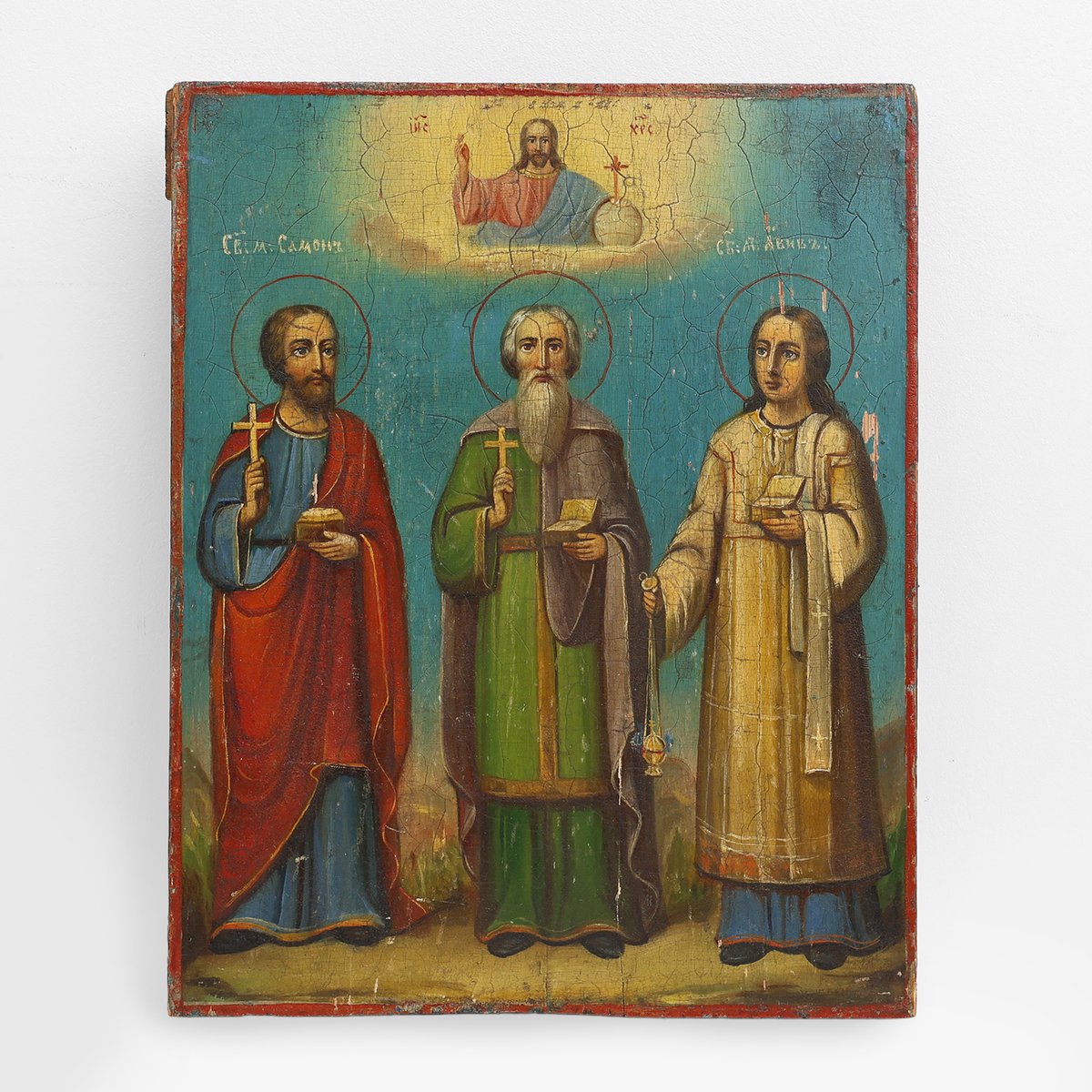 Icon of the Patron Saints of the Holy Matrimony, 19th Century, Paint ...