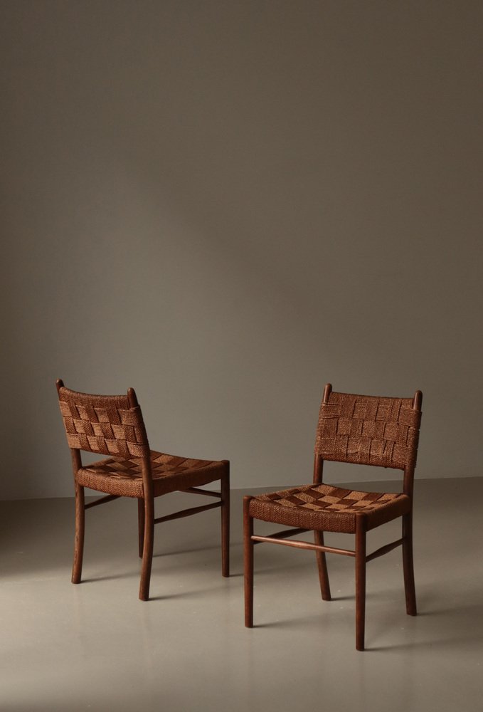 1572 Chairs in Beech by Karl Scrøder for Fritz Hansen, 1930s, Set of 2 ...