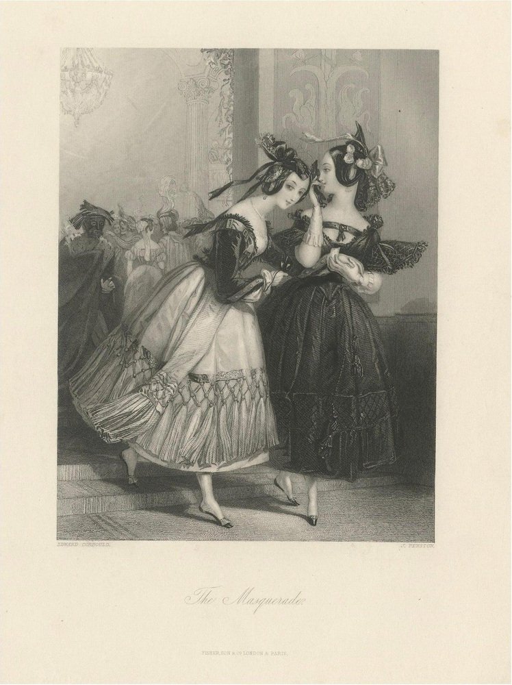After Edward Corbould, The Masquerade, 19th Century, Engraving for sale ...
