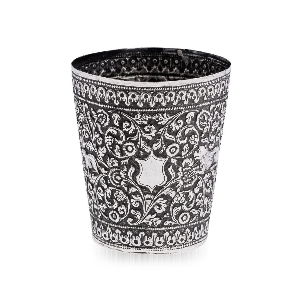 Antique 19th Century Indian Kutch Silver Beaker, 1880s for sale at Pamono