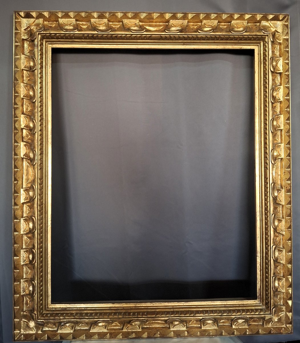 Baroque Style Frame in Gold Leaf Gilded Wood, 1960s for sale at Pamono