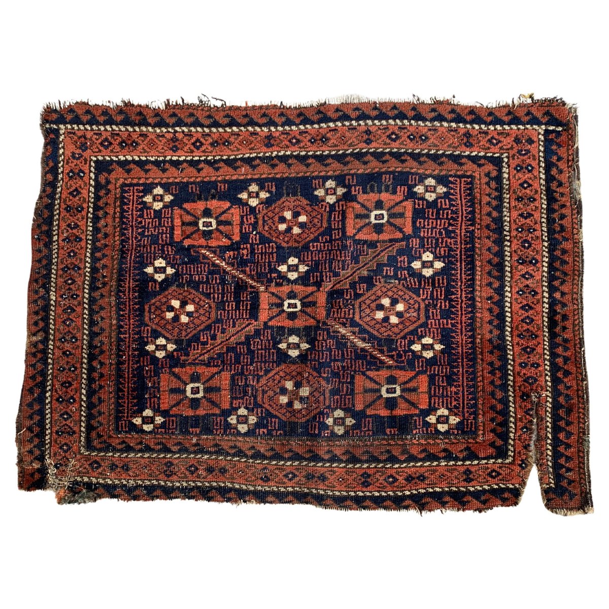 Antique Afghan Handmade Baluch Rug, 1870s for sale at Pamono