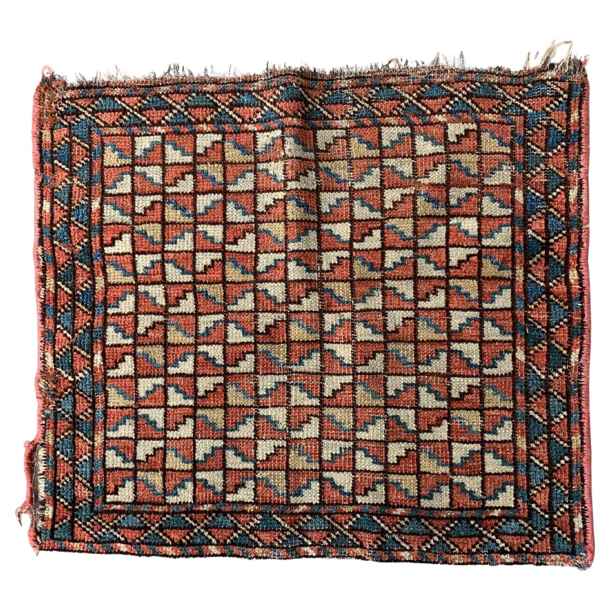 Antique Handmade Bashir Bagface Rug, 1870s for sale at Pamono