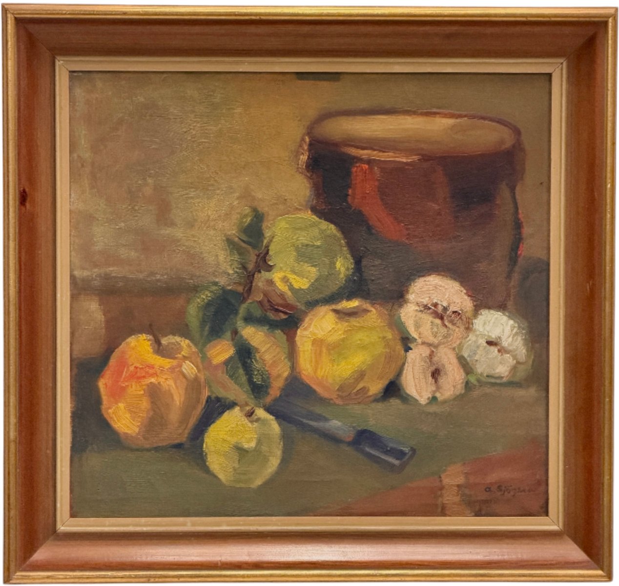 Ruth Sjögren, Mid-Century Still Life, 1952, Oil on Canvas, Framed for ...
