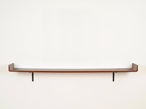 Large Italian Wall Shelf in Curved Rosewood from Campo & Graffi, 1960s ...