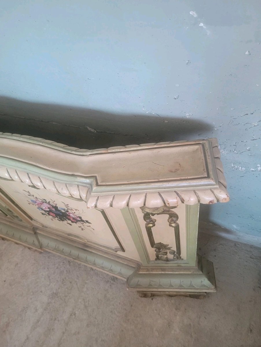 Venetian Baroque Style Double Bed Footboard, 1950s for sale at Pamono