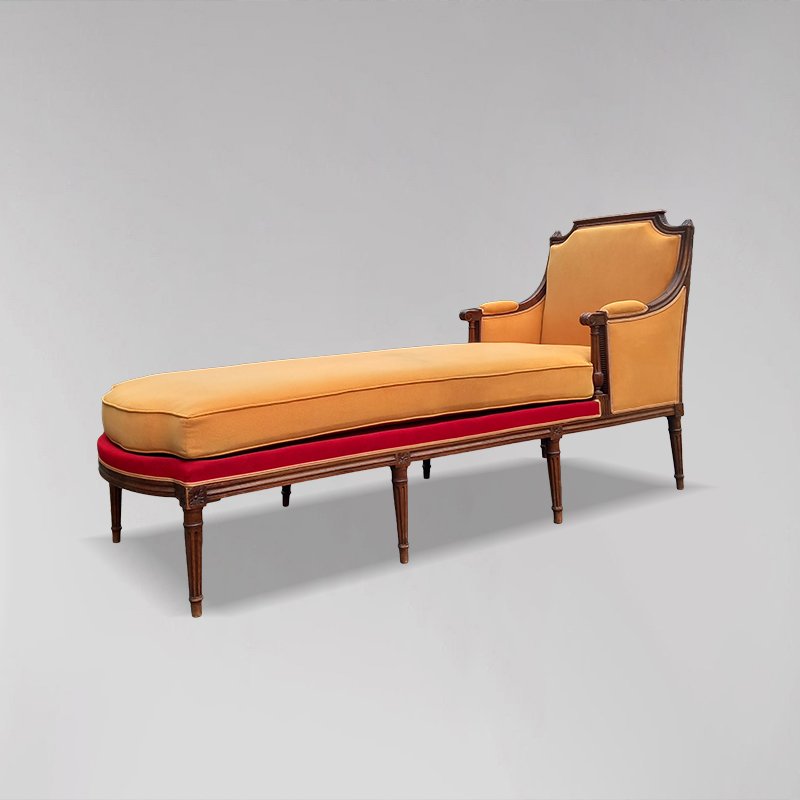 Antique Louis XVI Style Chaise Lounge, 1890s for sale at Pamono