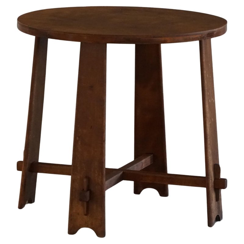 Danish Modern Sculptural Oak Dining or Console Table, 1950s for sale at ...