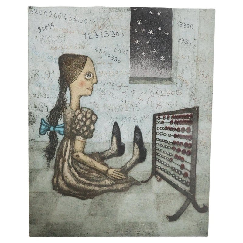 Enrico Benaglia, Figure, 1970, Lithograph for sale at Pamono