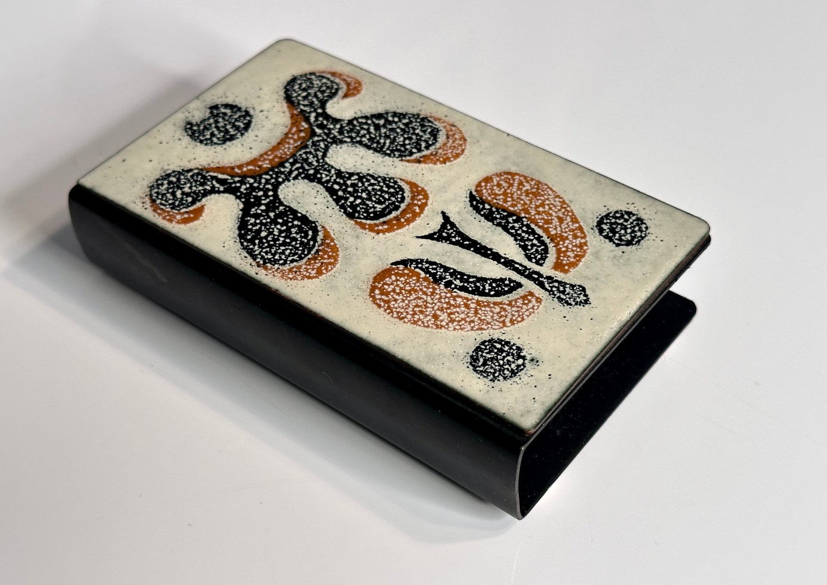 Large Danish Modern Enamel and Metal Matchbox Holder, Denmark, 1960s ...