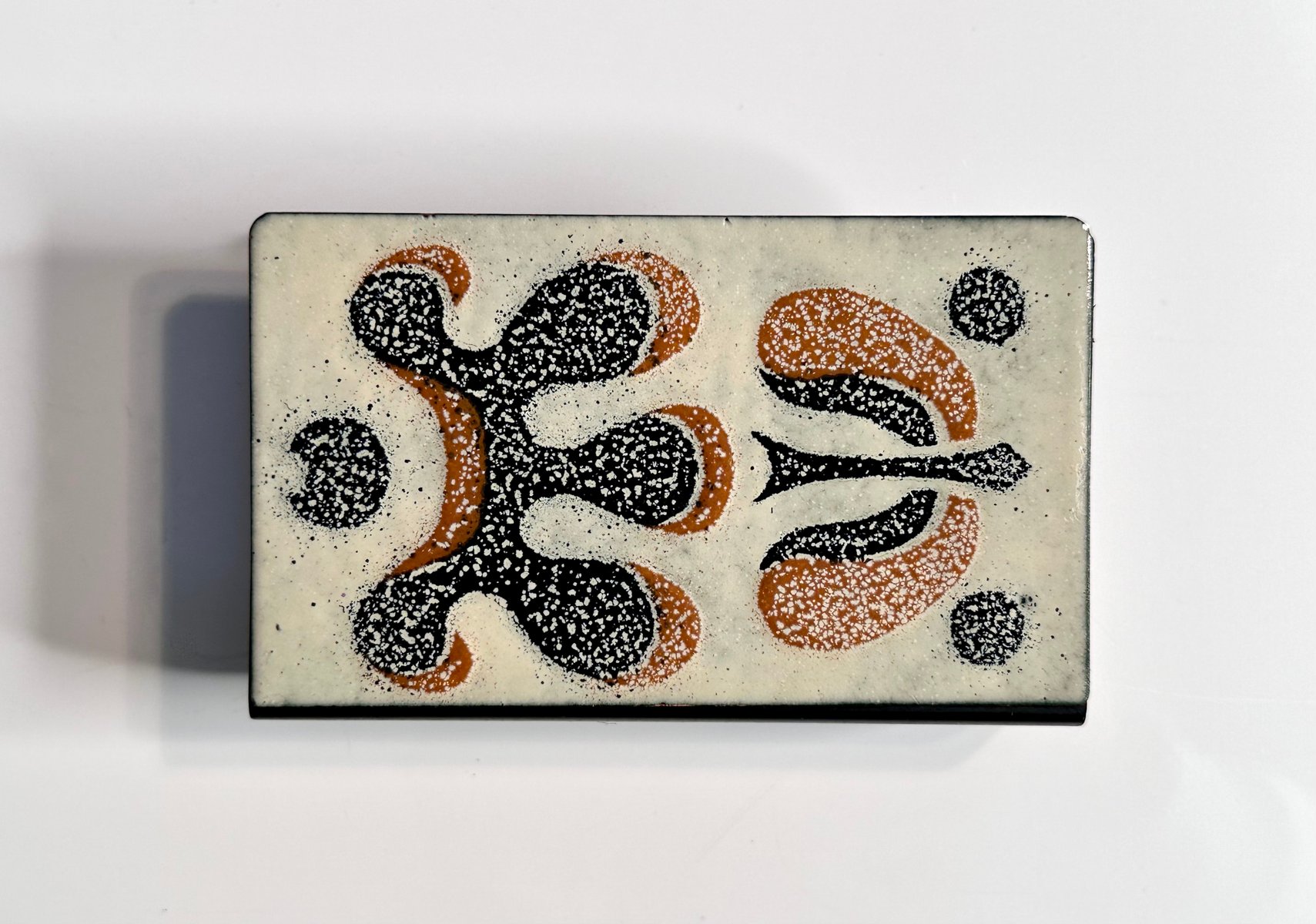 Large Danish Modern Enamel and Metal Matchbox Holder, Denmark, 1960s ...