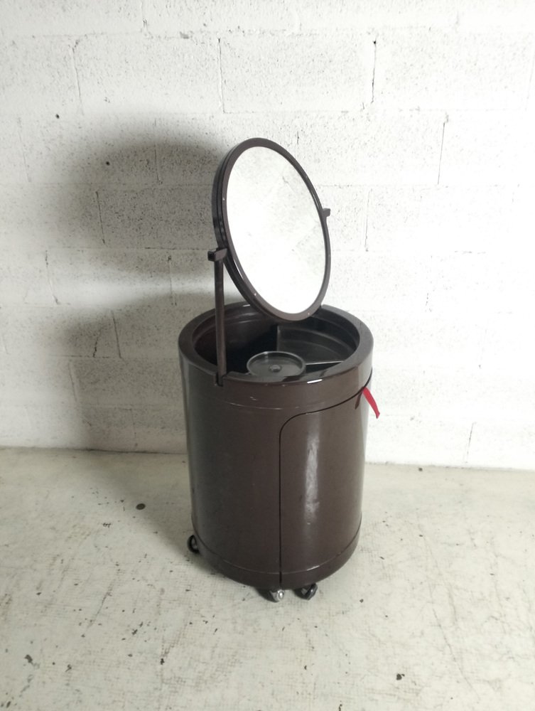 Silvi Red Vanity Table on Wheels with Chair from Studio Kastilia, 1970s ...