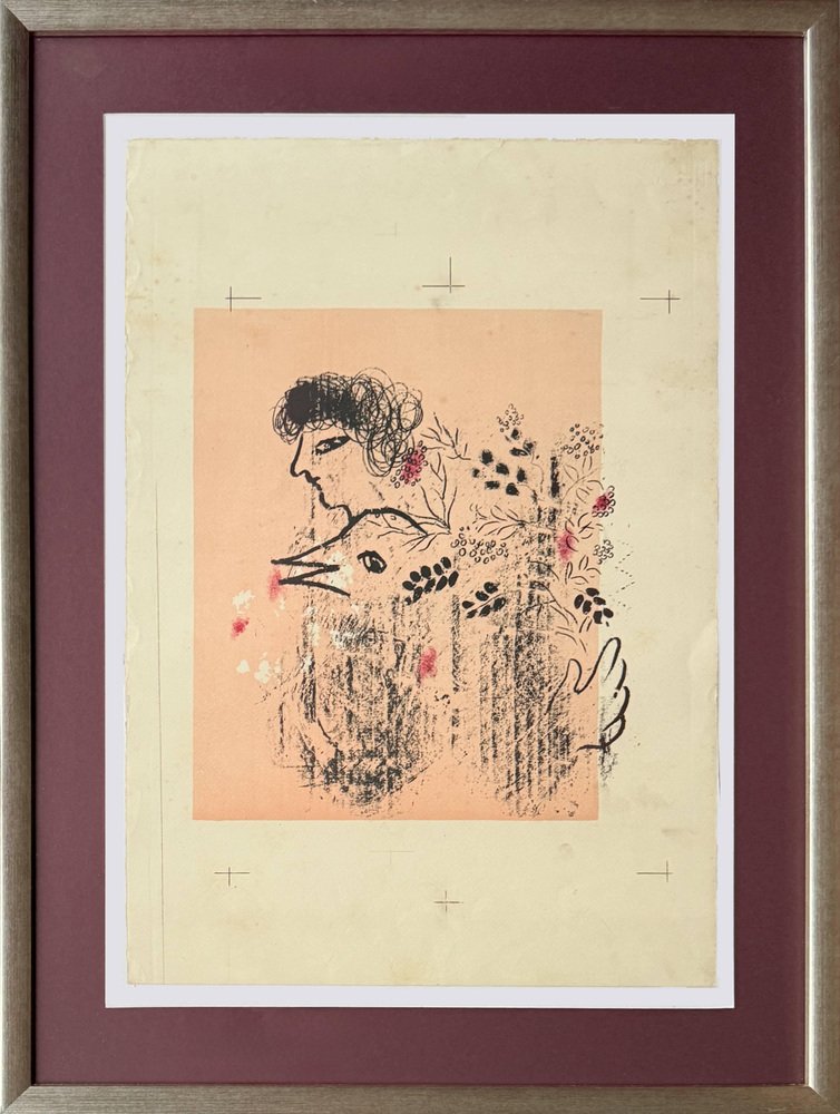 Marc Chagall, Bouquet and Bird Trial Proof, 1964, Lithograph for sale ...