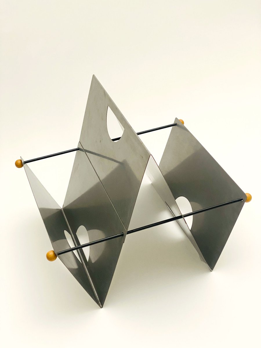 Postmodern Magazine Rack, 1980s for sale at Pamono