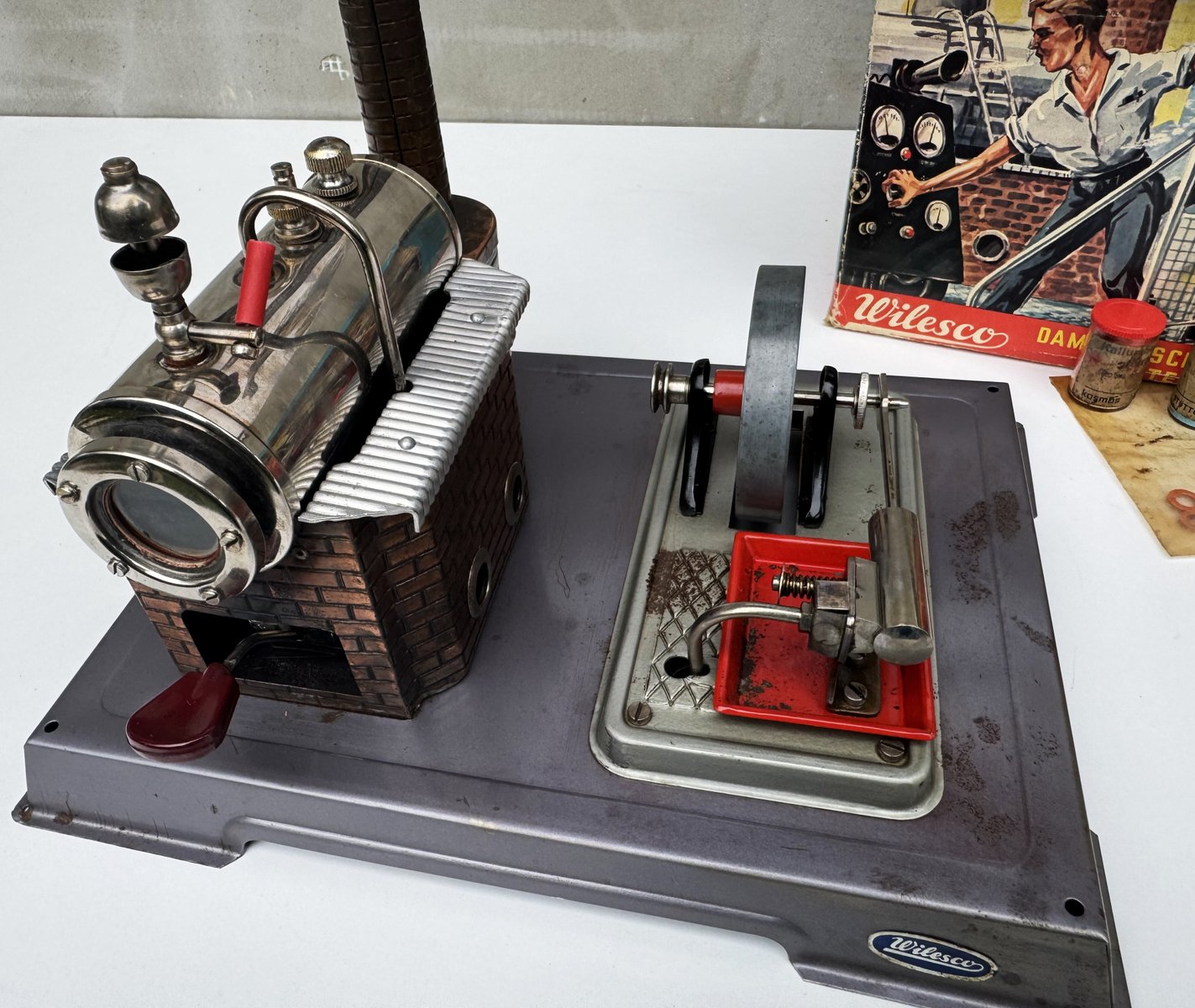 Mid-Century German Industrial Mechanical D8 Steam Engine Model from ...