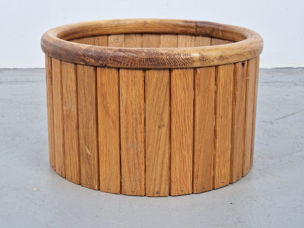 Vintage Oak Indoor Planter, Denmark, 1960s for sale at Pamono