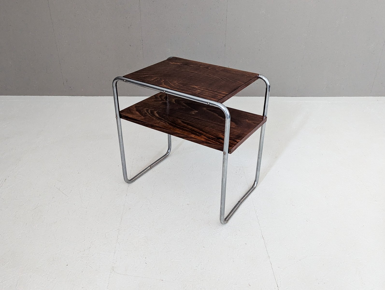 Bauhaus Tubular Steel Side Table by Marcel Breuer for Slezak, 1930s for ...