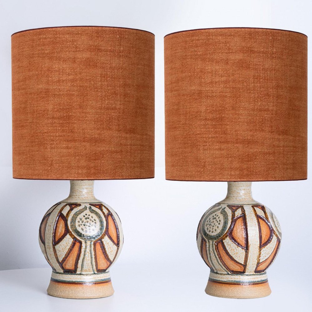 Lampes avec Abat-jours Ronds en Brique par René Houben pour Soholm, 1960s, Set de 2 en vente sur ...