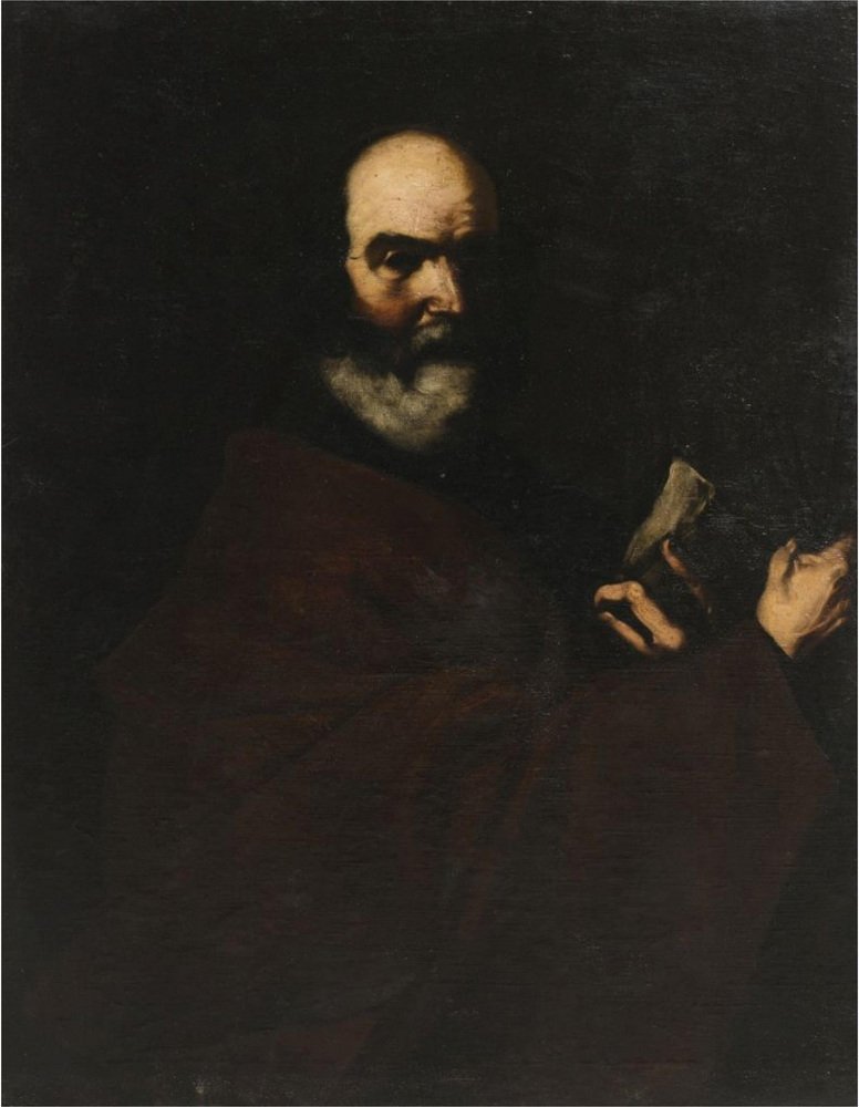 Circle of Jusepe De Ribera, Saint Peter, 17th Century, Oil on Canvas for sale at Pamono