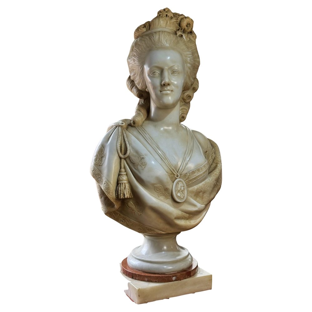 Bust of Marie Antoinette, Early 19th Century, Carrara Marble for sale ...
