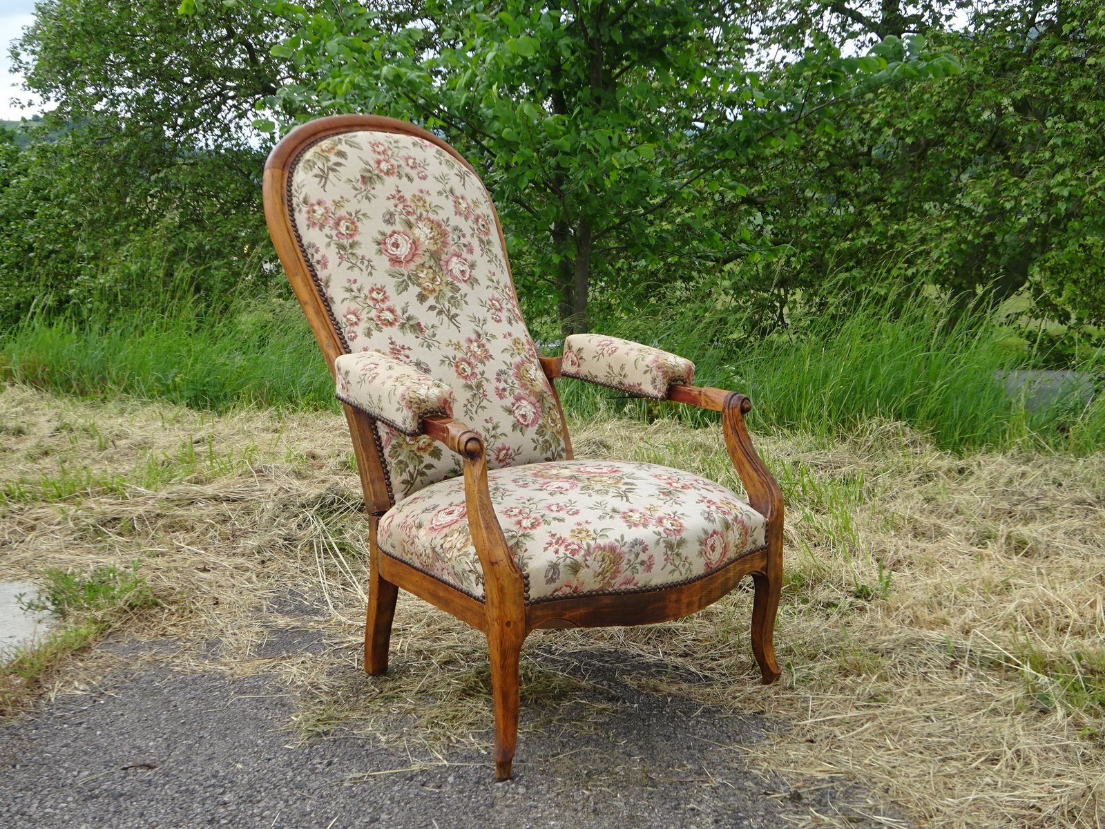 Voltaire Chair with Reclining Backrest System, 1890s for sale at Pamono
