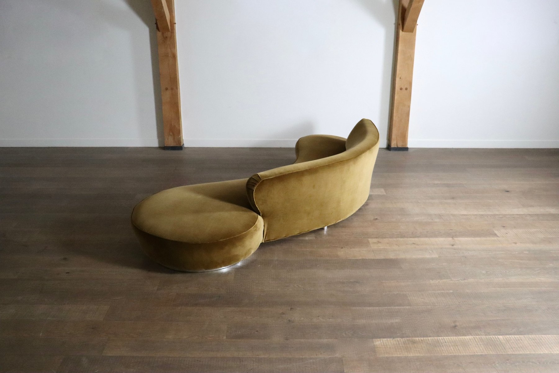 Vintage Serpentine Sofa in Velvet by Vladimir Kagan, 1999 for sale at ...