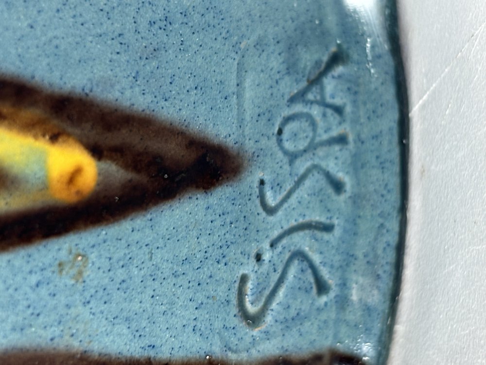 Französische Art Deco Keramikvase von Emile Simonod, 1930 bei Pamono kaufen