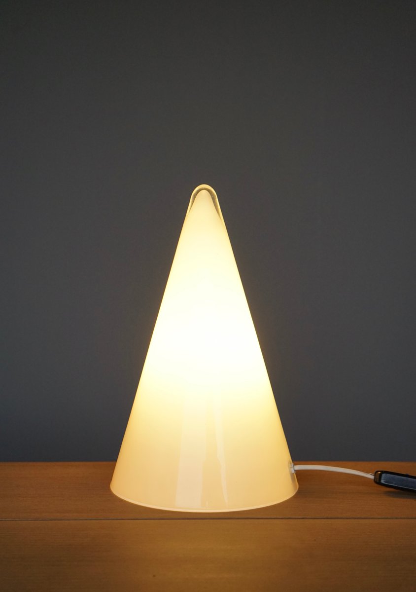 Glass Teepee Table Lamp attributed to SCE, 1980s for sale at Pamono