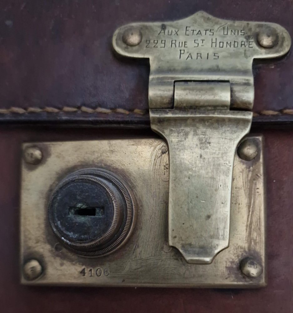 Small Travel Trunk from Aux Etats Unis, 1908 for sale at Pamono