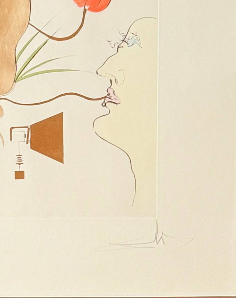 Salvador Dali, Le Téléphone (Das Telefon), 1975, Kaltnadelradierung mit ...