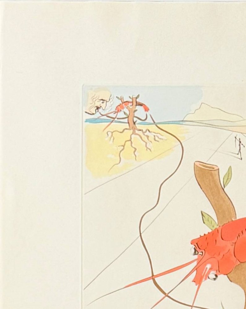 Salvador Dali, Le Téléphone (Das Telefon), 1975, Kaltnadelradierung mit ...