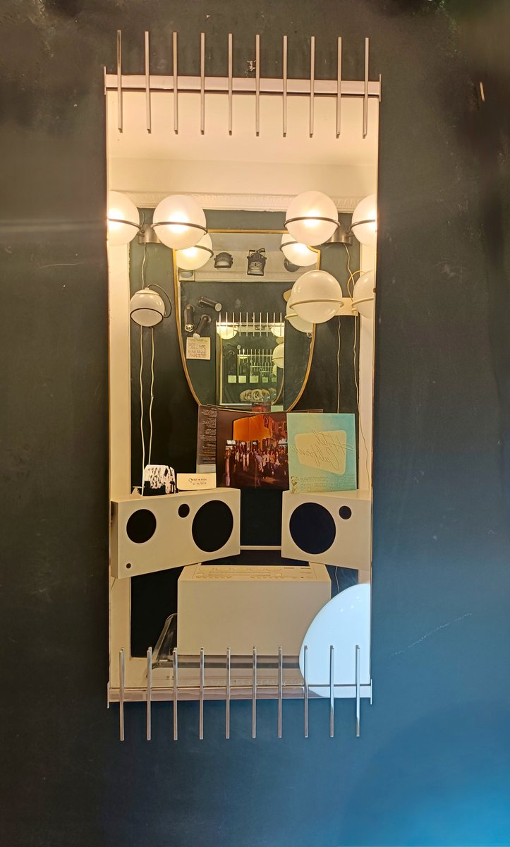 Vintage Italian Wall Mirror by Ettore Sottsass, 1950s for sale at Pamono