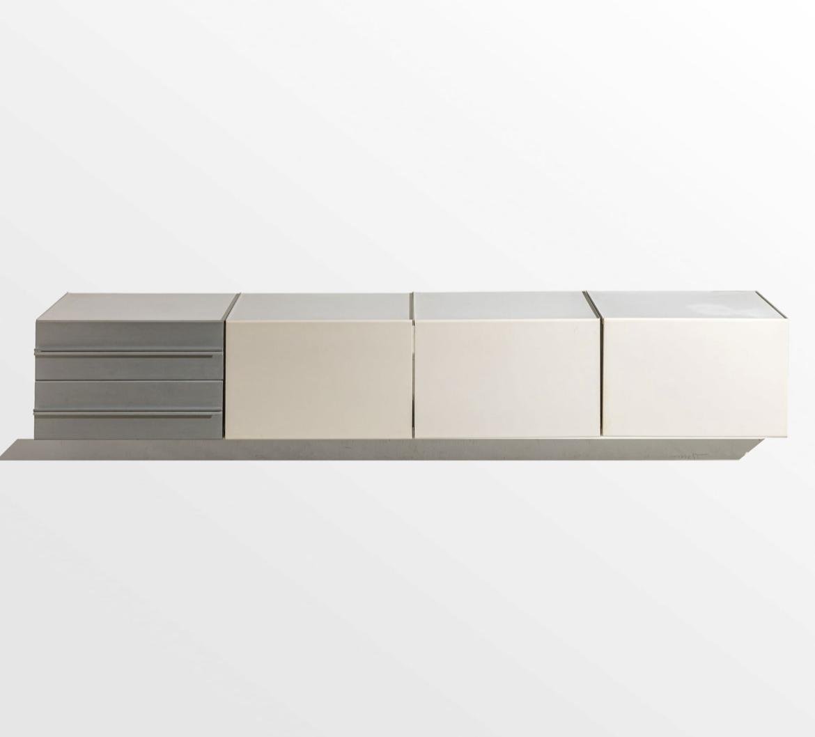 Wall-Mounted Sideboard by Claudio Salocchi for Sormani, Italy, 1970s ...