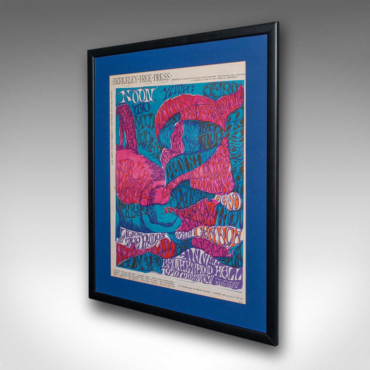 American Berkeley Free Press Original Concert Poster, 1970s for sale at ...