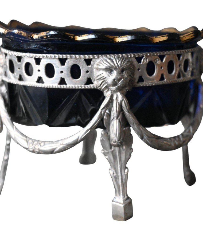 Silver Salt Cellars by Mathieu Gérard, 1800s, Set of 2 for sale at Pamono