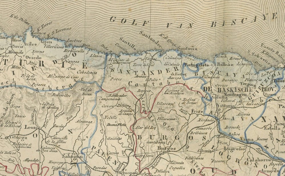 Map of Spain and Portugal by Frijlink & Van Otterloo, 1876 for sale at ...